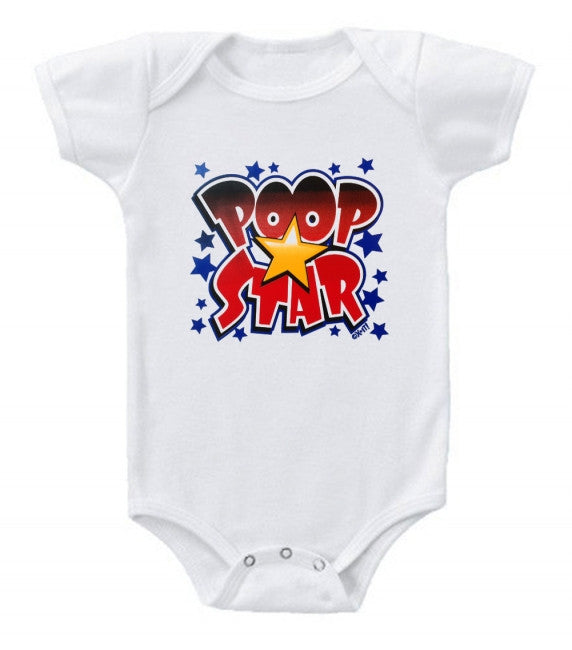 Poop Star Funny Baby Bodysuit - Kiditude